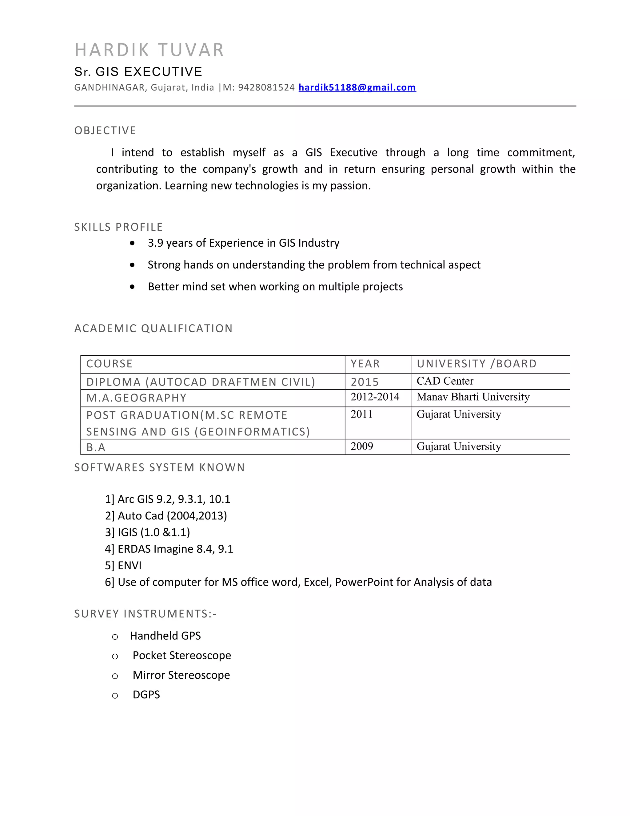 Hardik_Final_CV | PDF