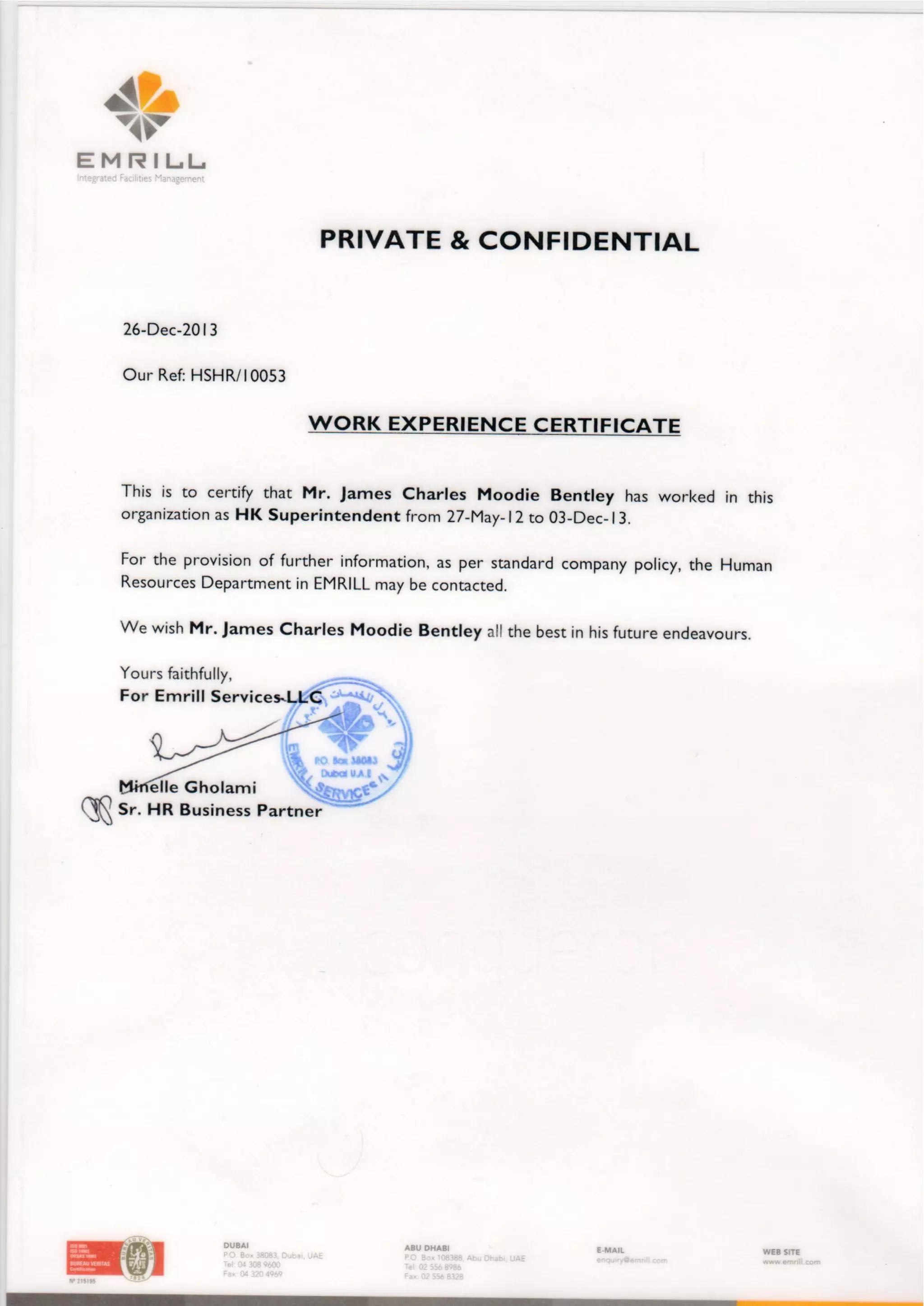 EMRILL Certificate of Service | PDF