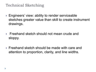 FREEHAND SKETCHING-I FREEHAND SKETCHING-I | PPTX