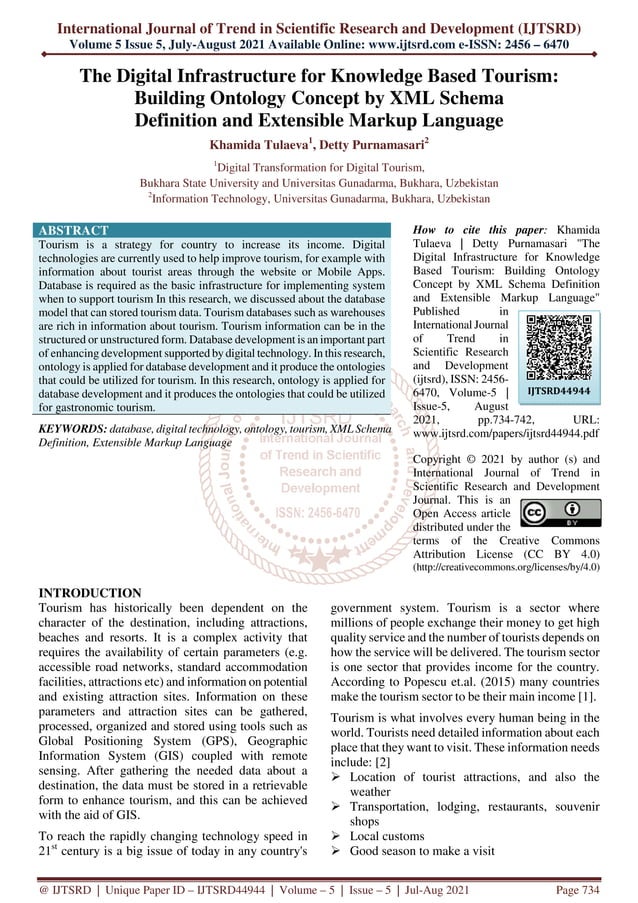 The Digital Infrastructure for Knowledge Based Tourism Building ...