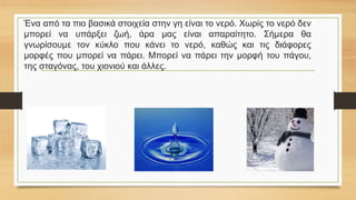 ο κύκλος του νερού | PPTX