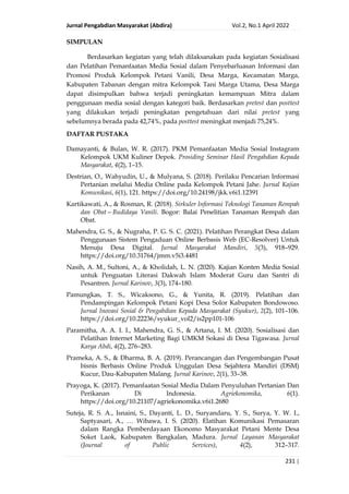 Pelatihan Peningkatan Pemahaman Penggunaan Facebook dan Instagram pada Kelompok Petani Vanili ...