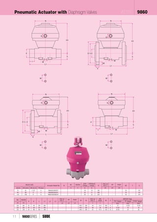 9800 plastic diaphragm valves with pneu and elect actuator | PDF