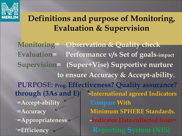 Monitoring, Evaluation and Reporting | PPT | Infectious Diseases ...