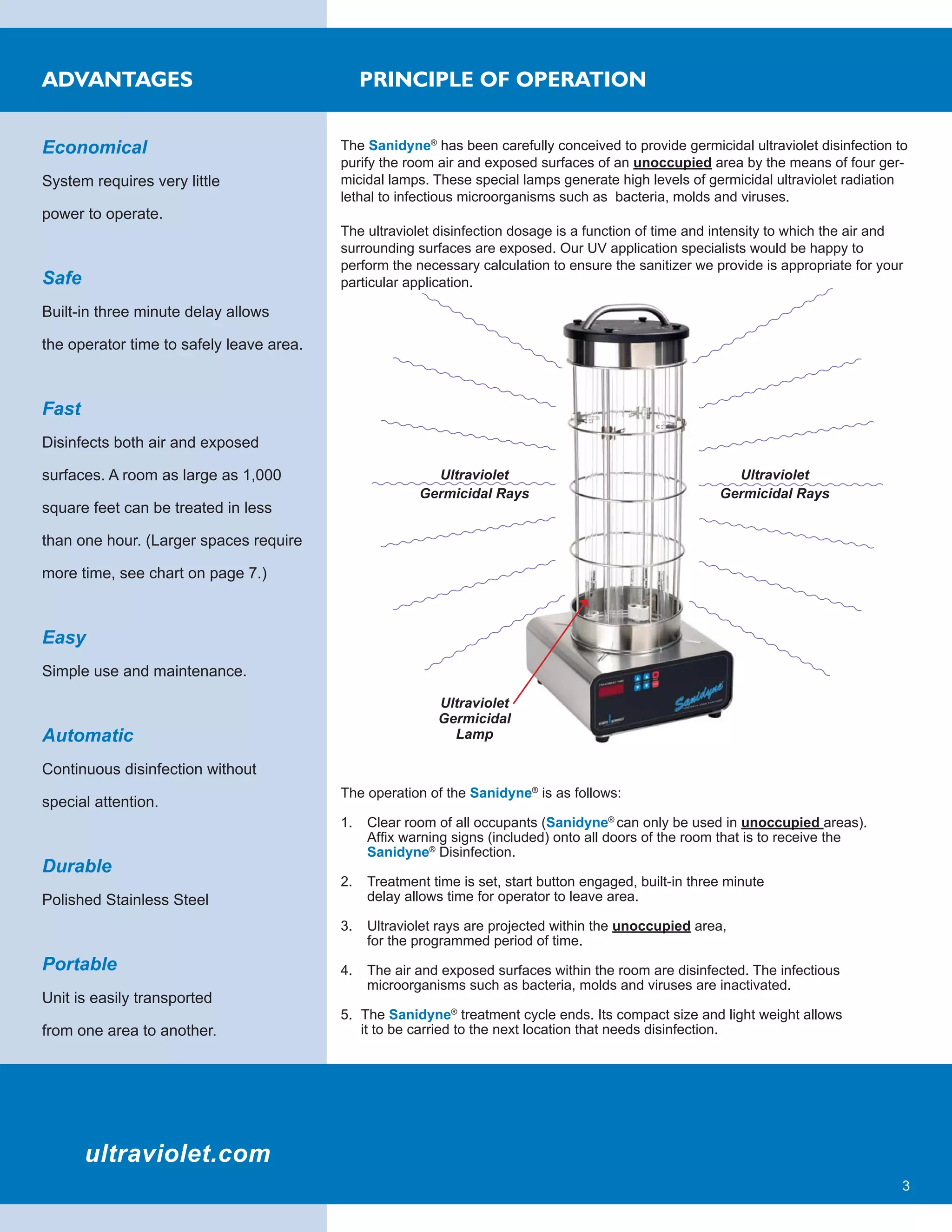 Sanidyne Ultraviolet Portable Area Sanitizer | PDF | Home Appliances ...