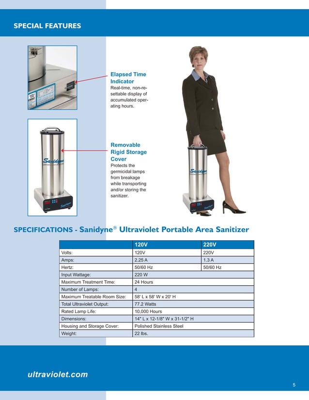 Sanidyne Ultraviolet Portable Area Sanitizer | PDF | Home Appliances ...
