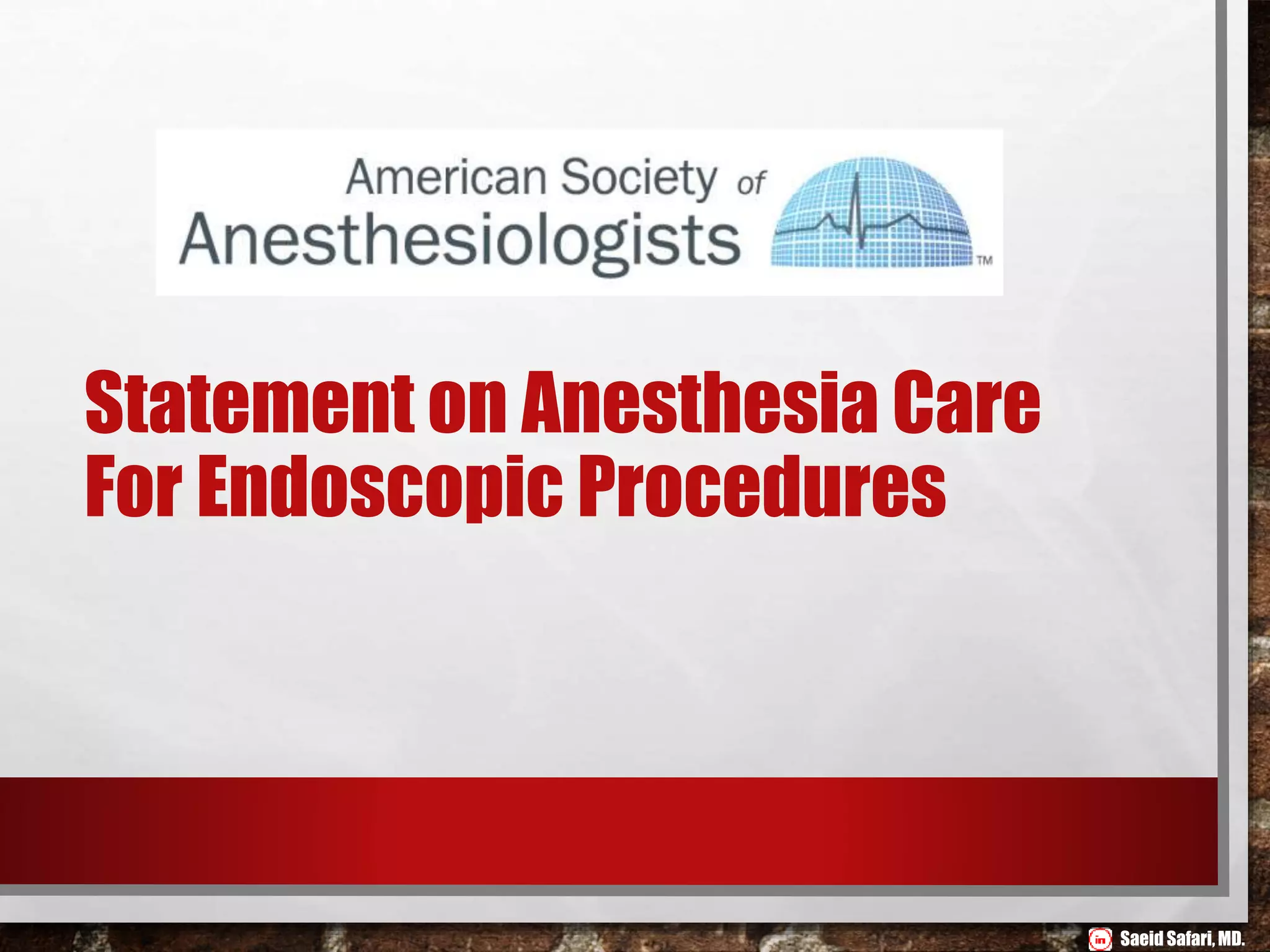 Office-based & Ambulatory Anesthesia | PPTX