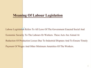 Labour Legislation | PPTX