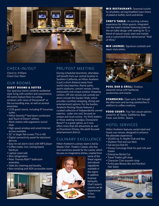 Hilton Anaheim FACT Sheet 2017 | PDF