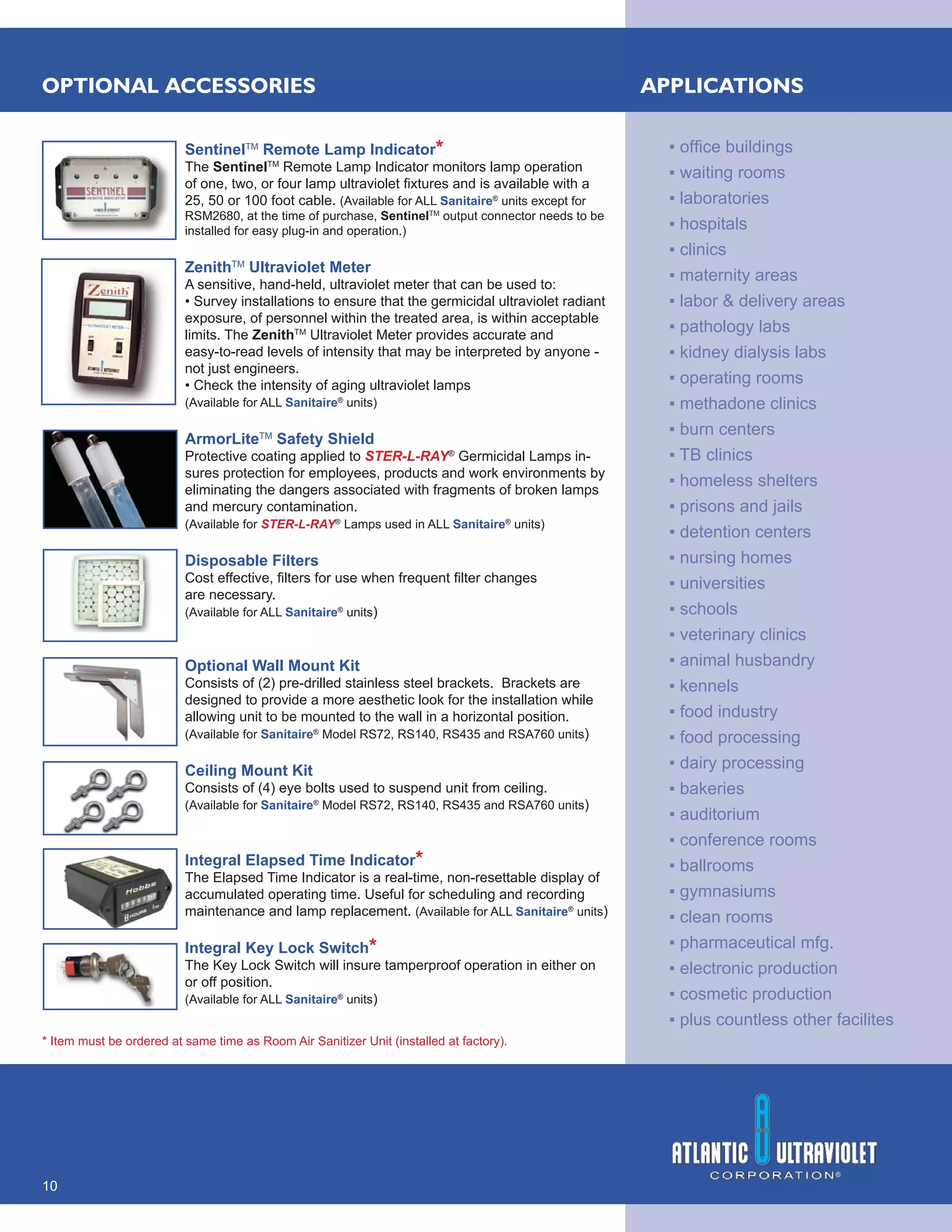 Sanitaire Room Air Sanitizer | PDF
