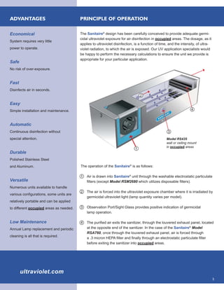 Sanitaire Room Air Sanitizer | PDF