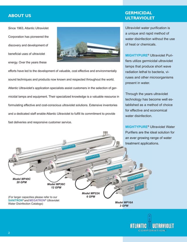 Mightypure Ultraviolet Water Purifiers | PDF