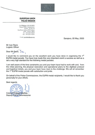 Ivan Racic_Attachment to CV | PDF