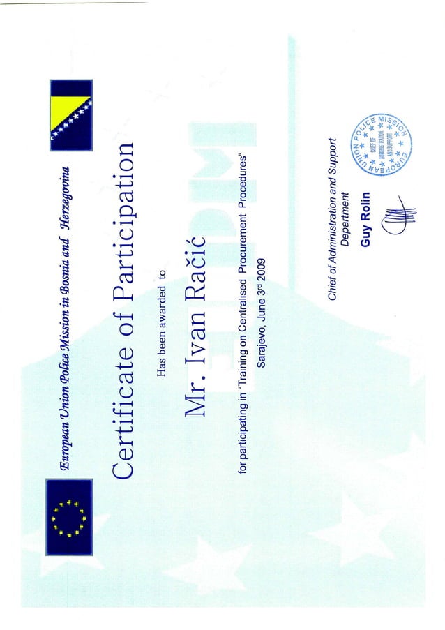 Ivan Racic_Attachment to CV | PDF