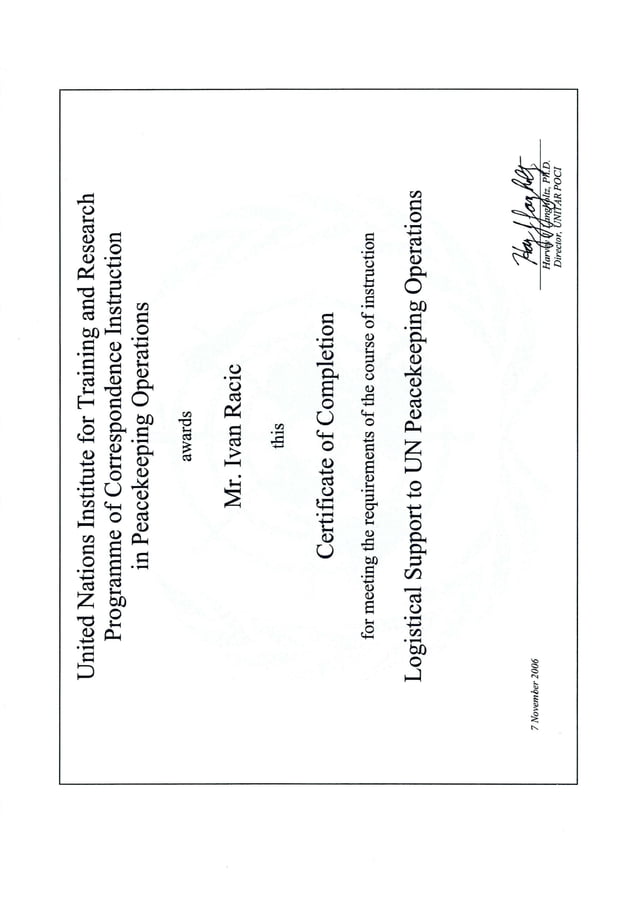 Ivan Racic_Attachment to CV | PDF