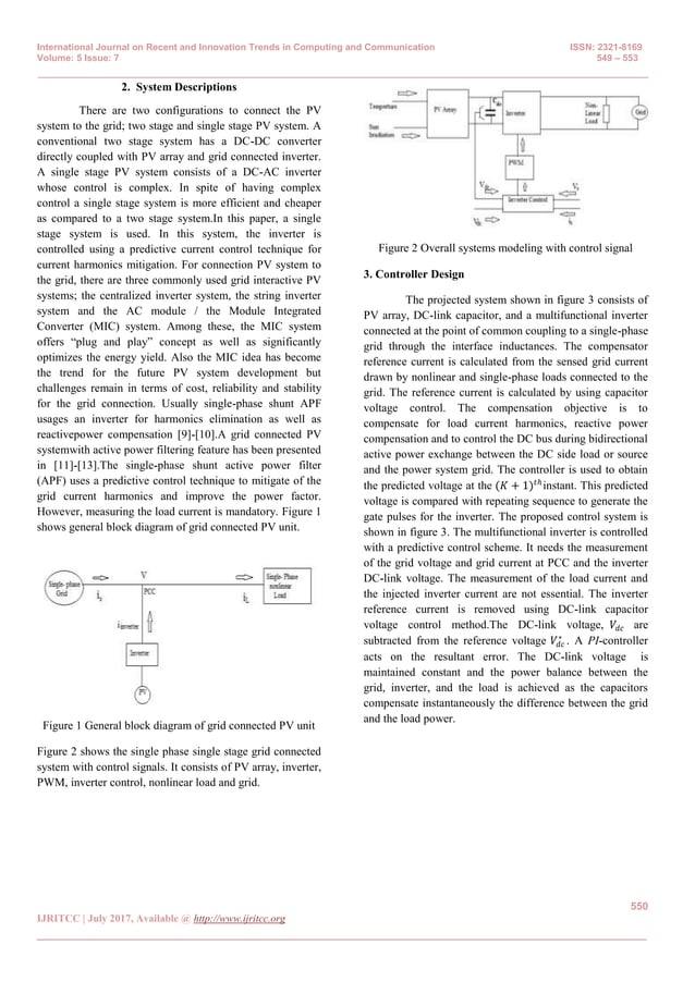 Enhancement of Power Quality in Grid Connected Photovoltaic System Using Predictive Current ...