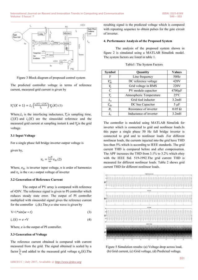 Enhancement of Power Quality in Grid Connected Photovoltaic System Using Predictive Current ...