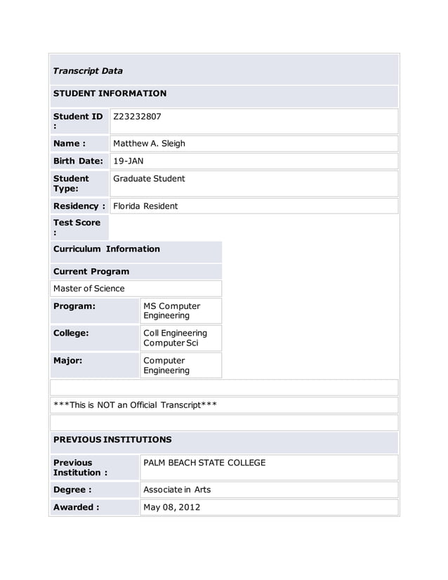Matthews Transcript | PDF