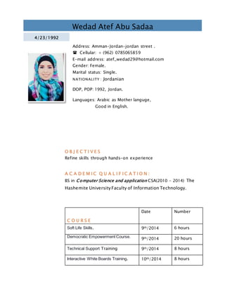 wedad cv | PDF