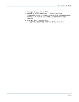 wedad cv | PDF