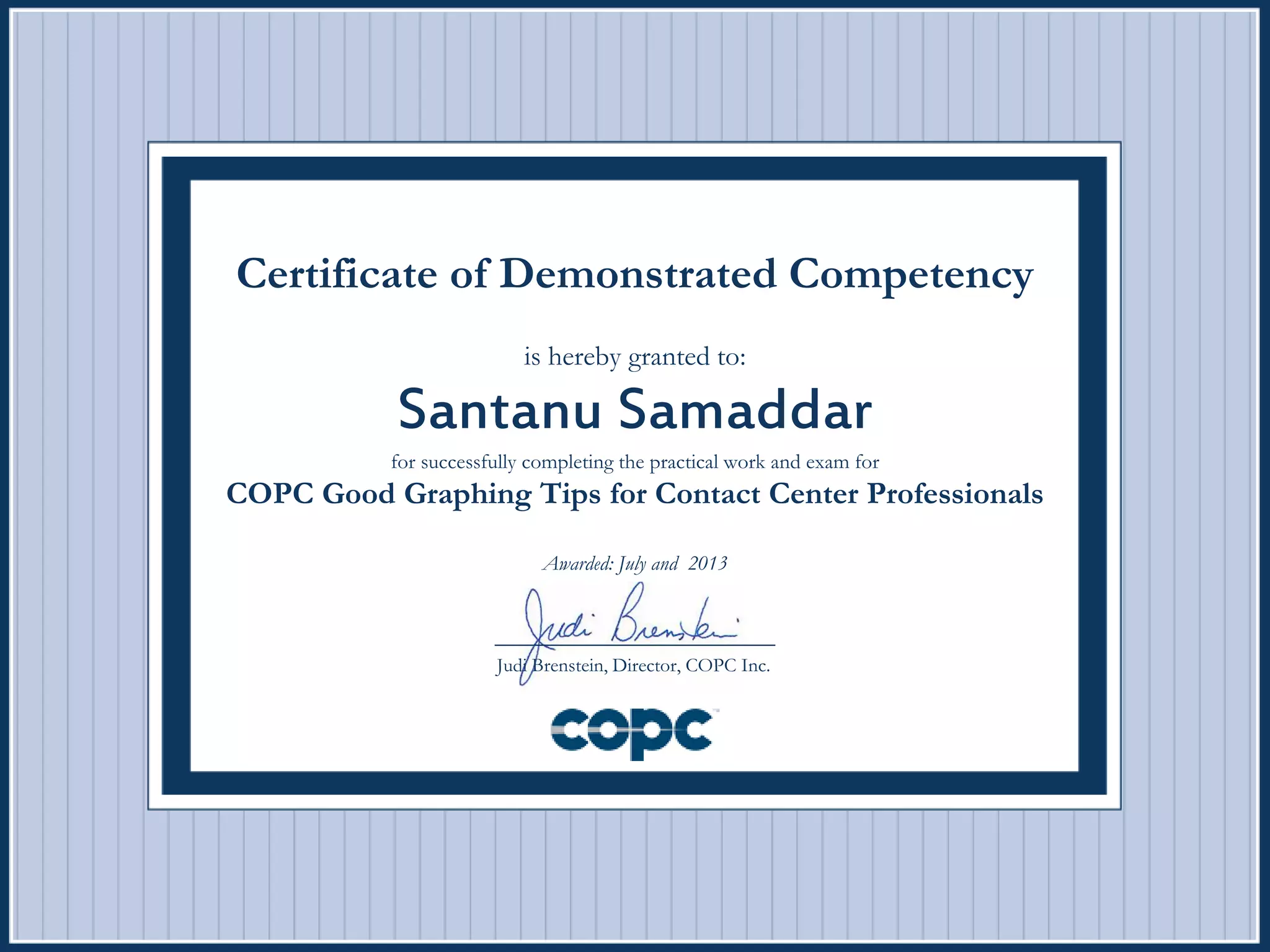 COPC Certificate | PPT