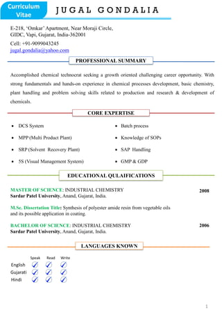 Jugal M Gondalia_290816 | PDF