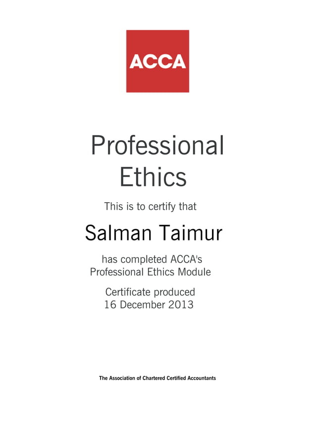 Ethics Certificate | PDF
