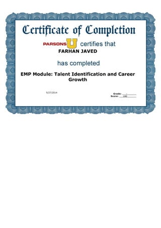 EMP MODULE- TALENT IDENTIFICATION AND CARRIER GROWTH | PDF