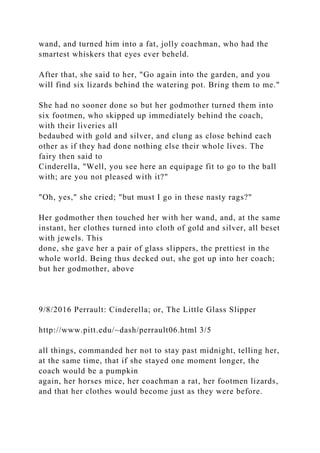982016 Perrault Cinderella; or, The Little Glass Slipper.docx