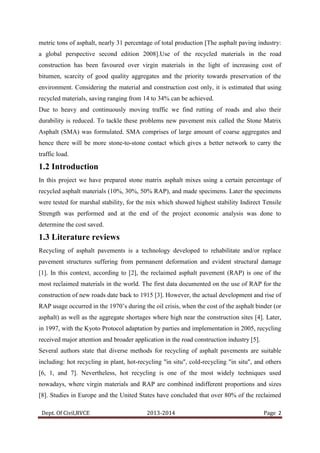 Performance studies on reclaimed asphalt SMA 2014 | PDF
