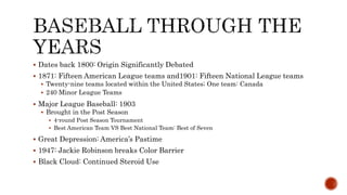 Baseball Metrics and player | PPT