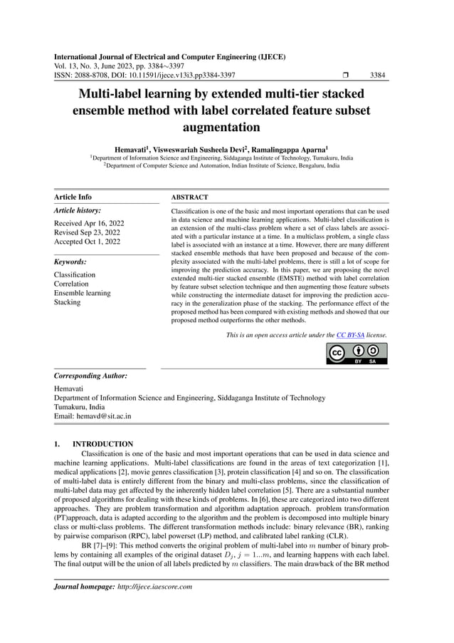 Multi-label learning by extended multi-tier stacked ensemble method with label correlated ...