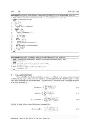 Multi-label learning by extended multi-tier stacked ensemble method with label correlated ...