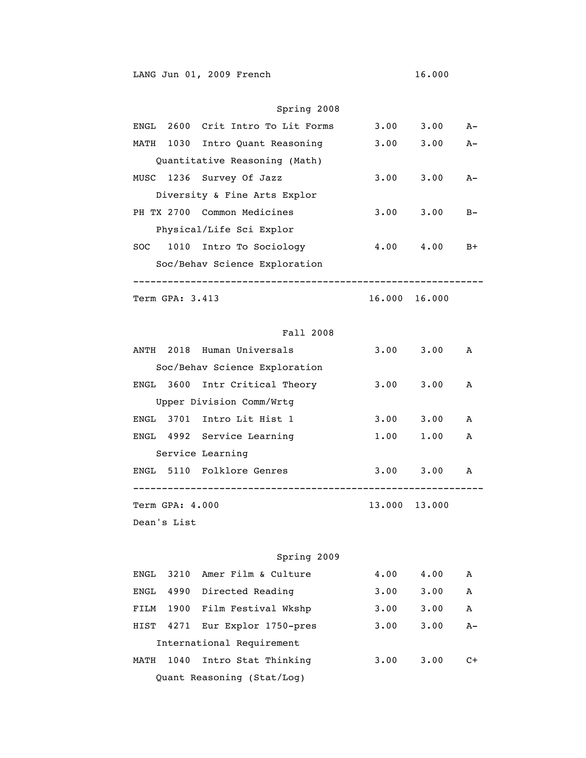 Andrew Rawlings - Transcripts from Law School and Undergrad | PDF ...