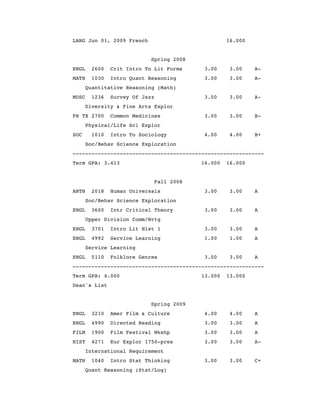 Andrew Rawlings - Transcripts from Law School and Undergrad | PDF