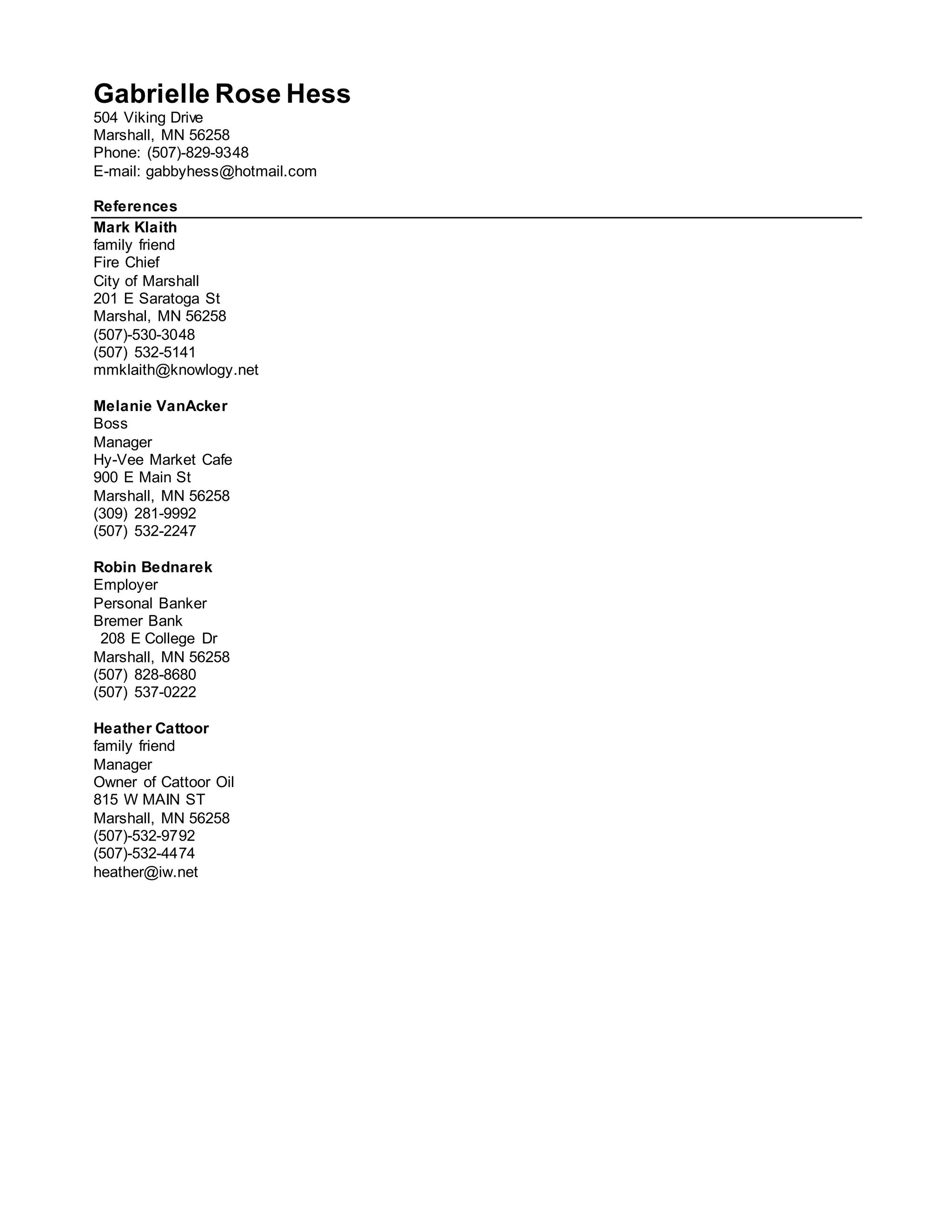 Reference List | DOCX