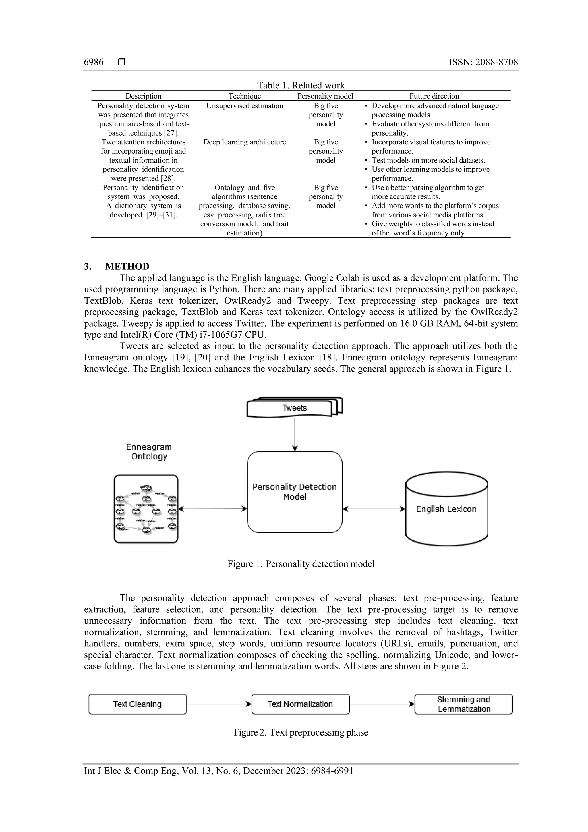 Approach for Enneagram personality detection for Twitter text: a case study | PDF