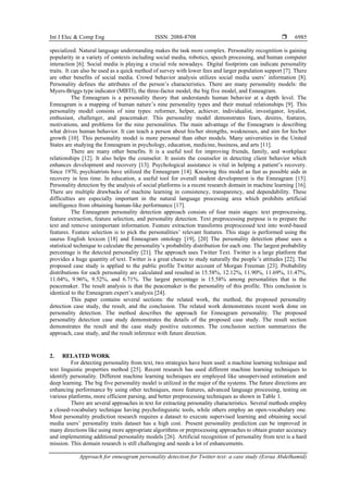 Approach for Enneagram personality detection for Twitter text: a case study | PDF