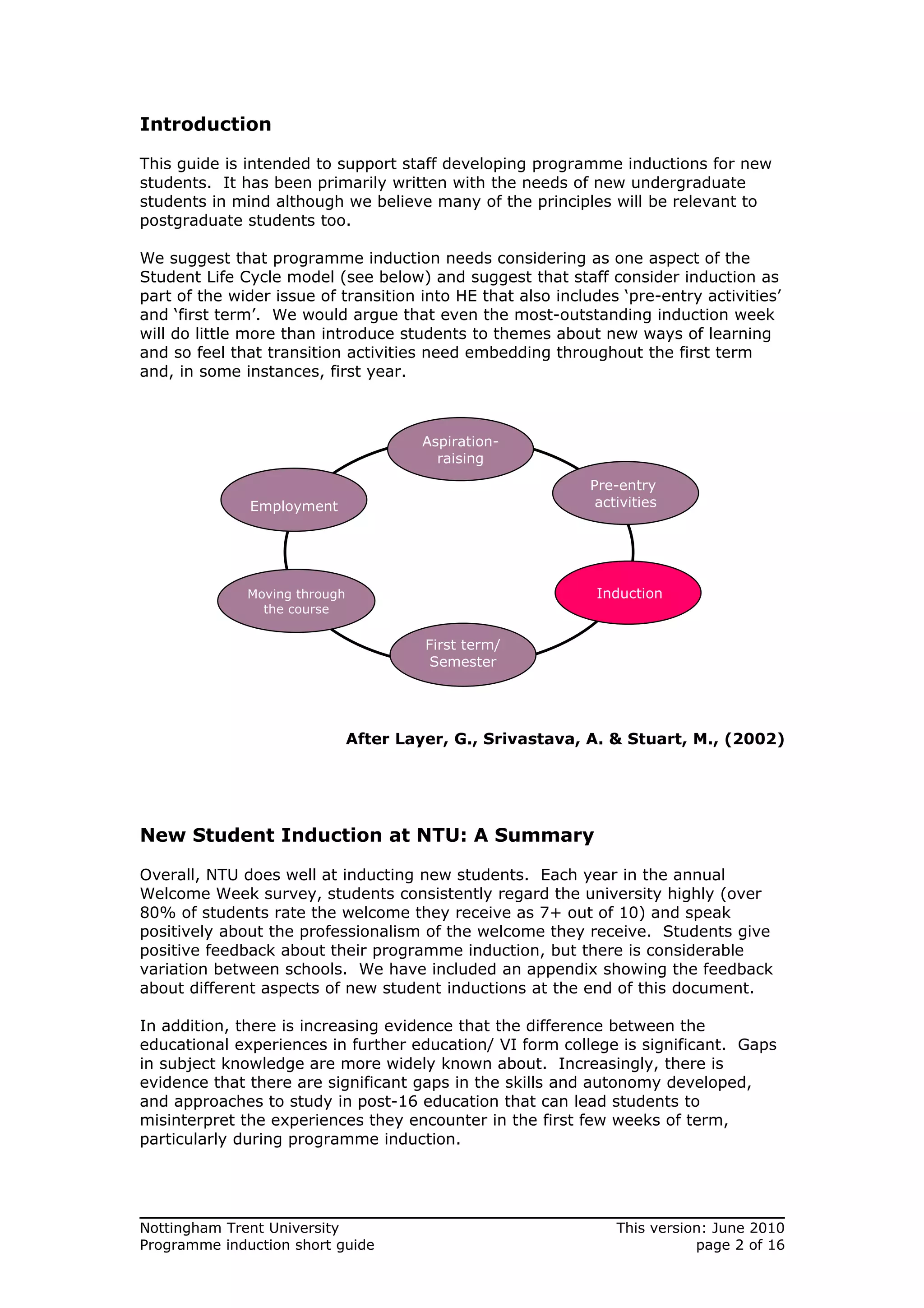 NTU Programme Induction Guide (2010 version) | DOC