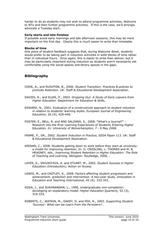 NTU Programme Induction Guide (2010 version) | DOC
