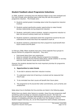 NTU Programme Induction Guide (2010 version) | DOC