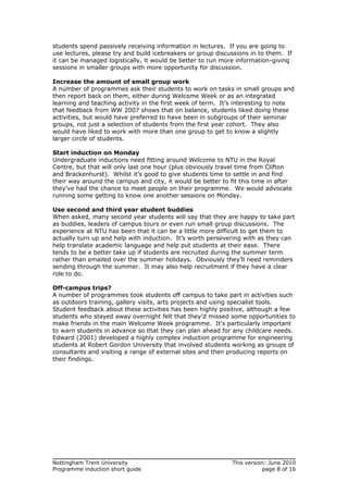 NTU Programme Induction Guide (2010 version) | DOC