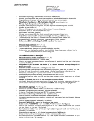 Josh Harper Resume 2016 | DOC