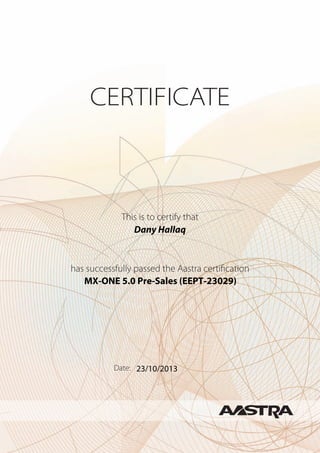 Astra Certificate TSE | PDF