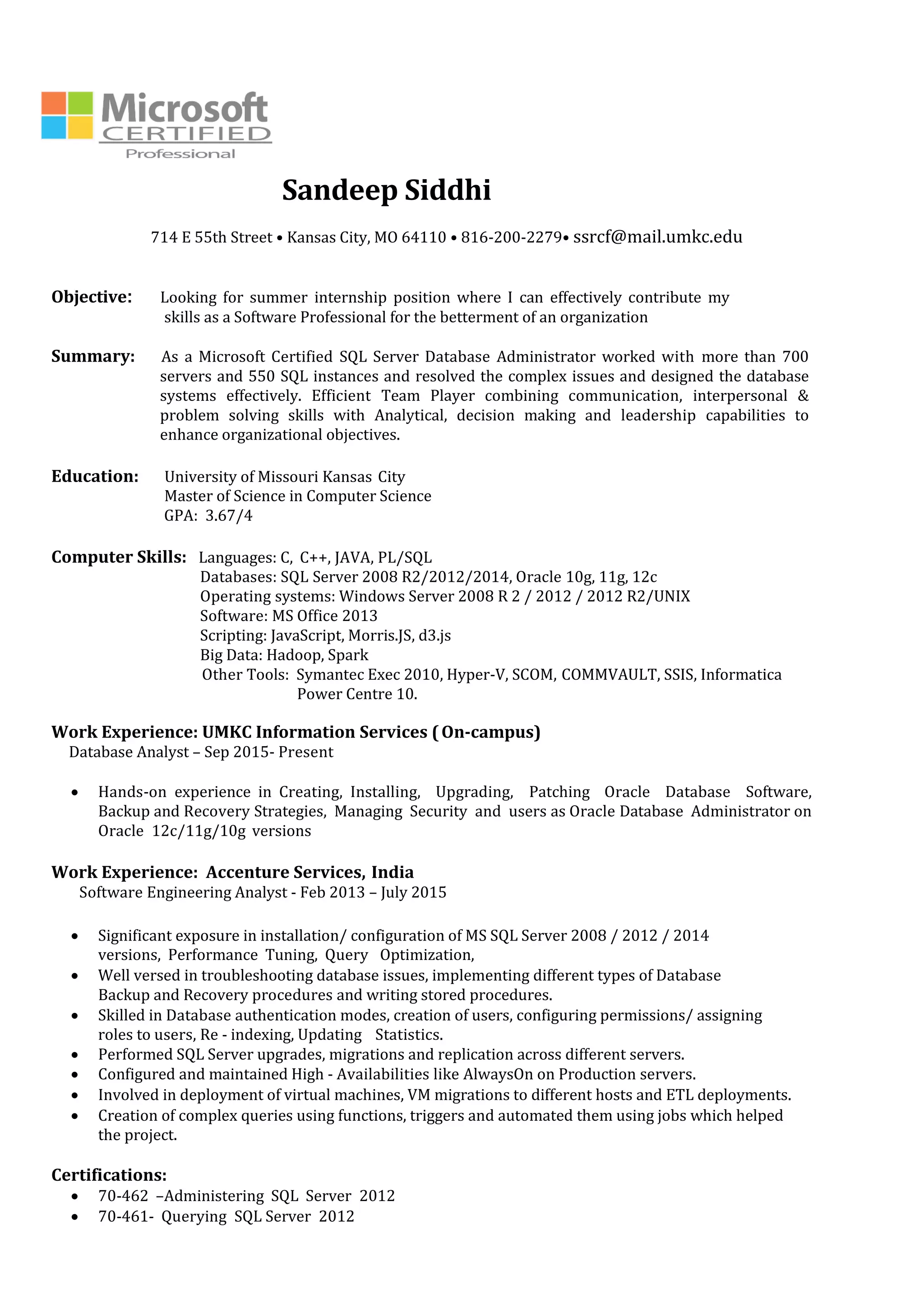 sandeep_resume | PDF