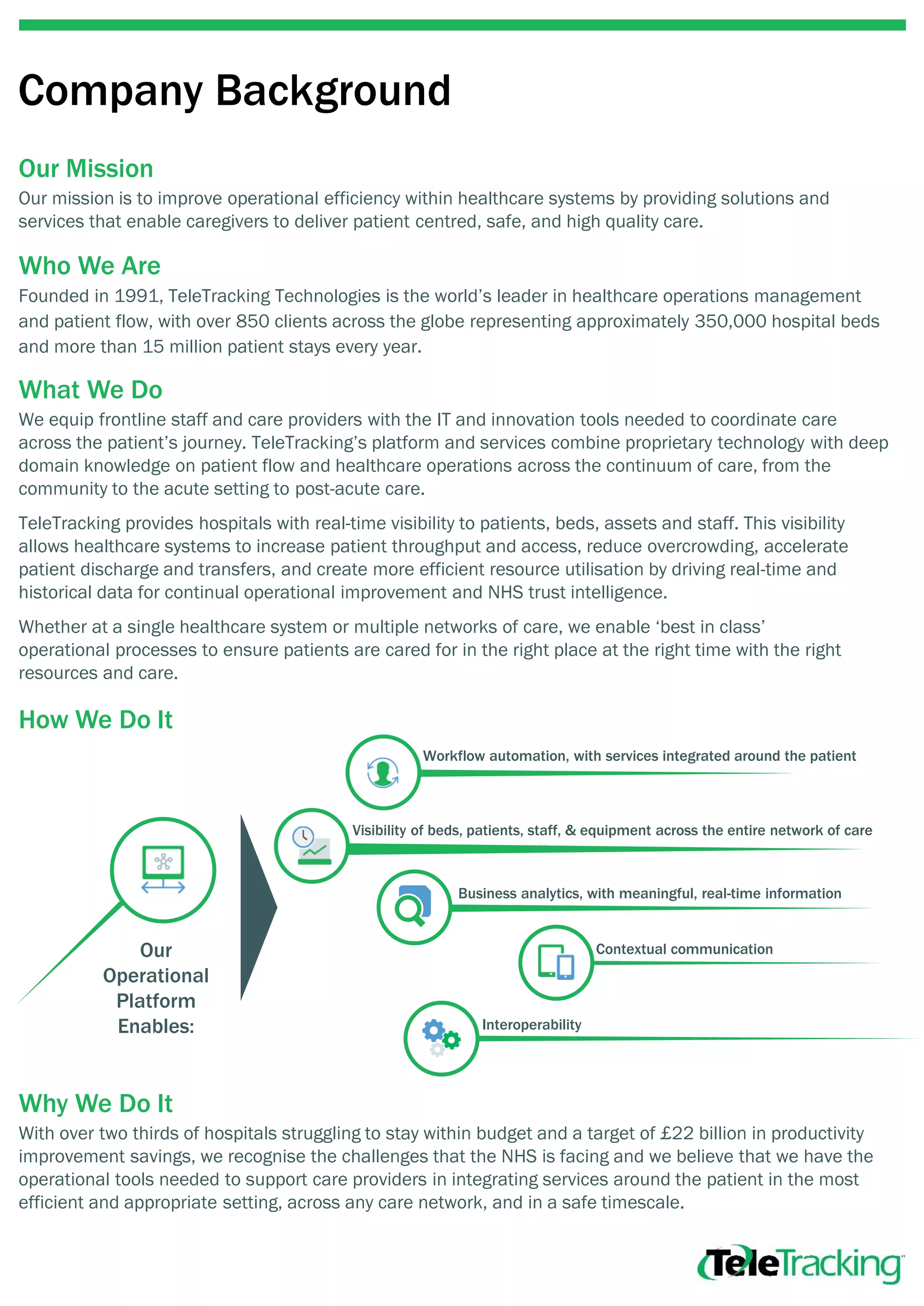 TeleTracking Overview Booklet | PDF