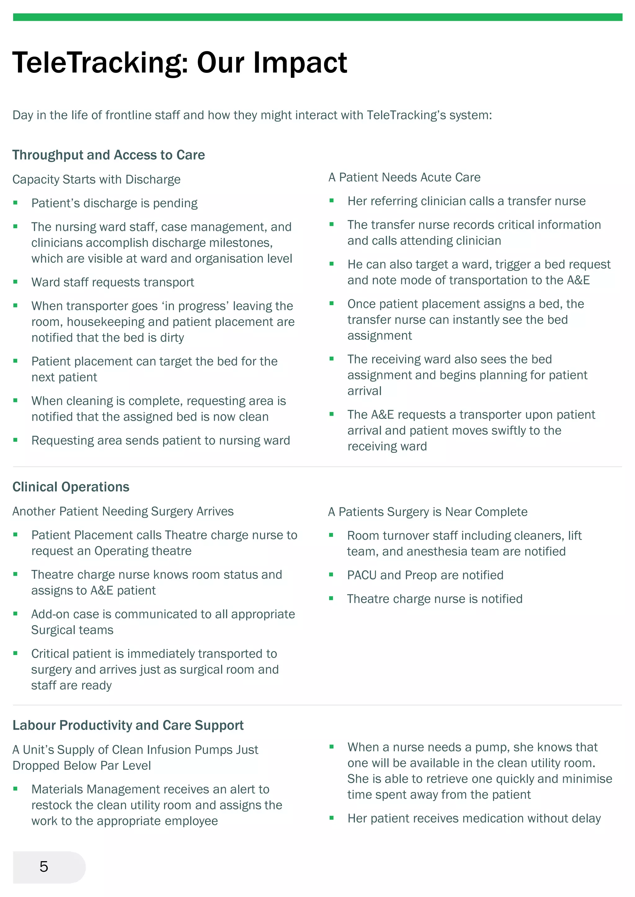 TeleTracking Overview Booklet | PDF
