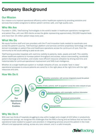 TeleTracking Overview Booklet | PDF
