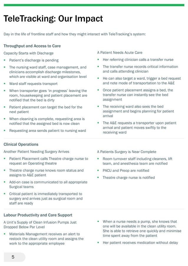 TeleTracking Overview Booklet | PDF | Healthcare Industry | Industries