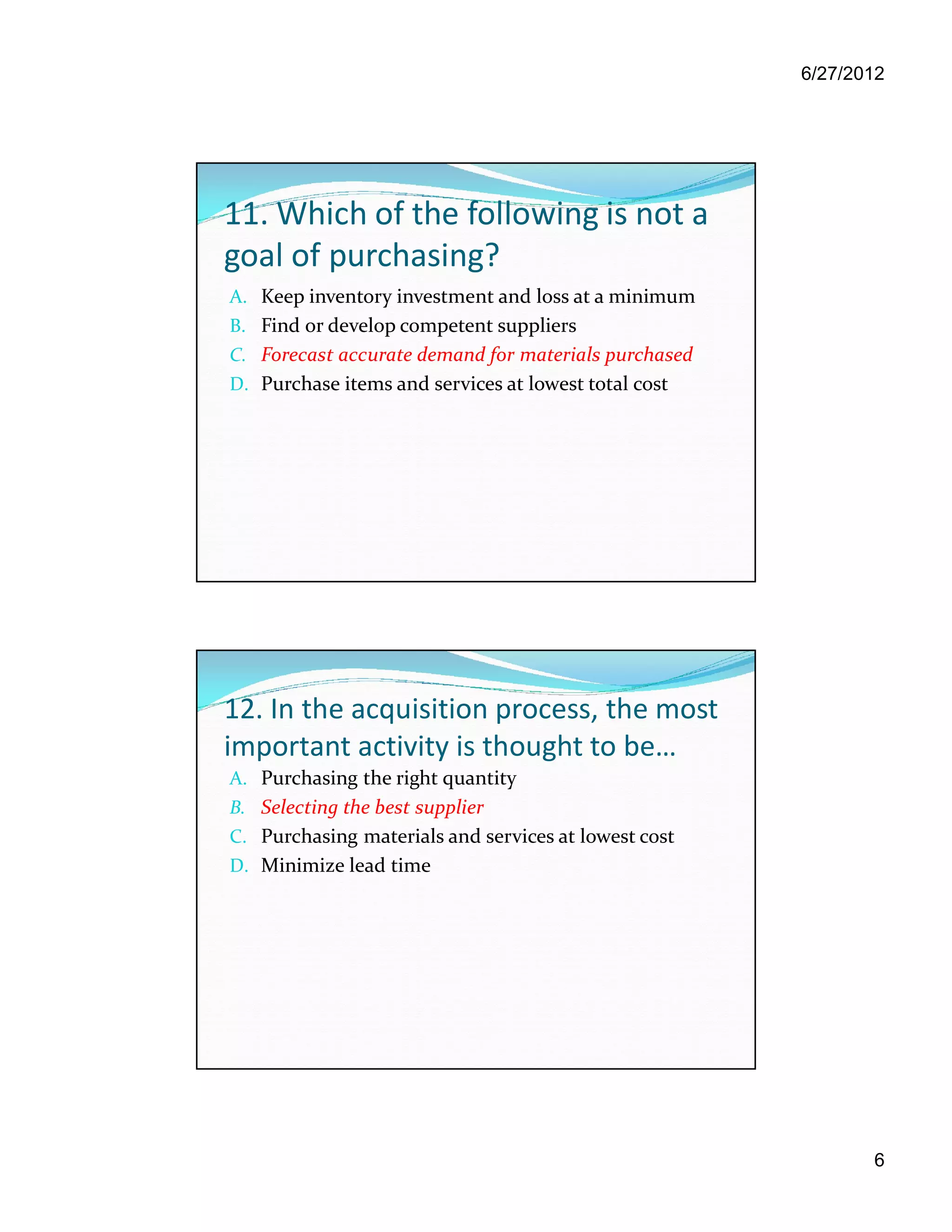 98383810 inventory-and-scm-mc qs | PDF | Logistics | Business
